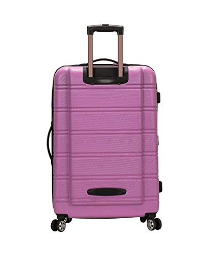 Rockland Melbourne Hardside Expandable Spinner Wheel Luggage, Pink, 2-Piece Set (20/28)