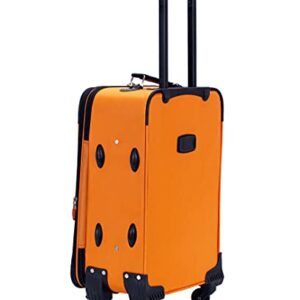 Rockland Pasadena Softside Spinner Wheel Luggage, Orange, Carry-On 20-Inch