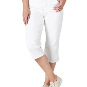 Lee Women's Relaxed Fit Capri Jean White 16