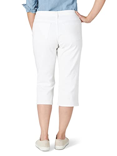 Lee Women's Relaxed Fit Capri Jean White 16