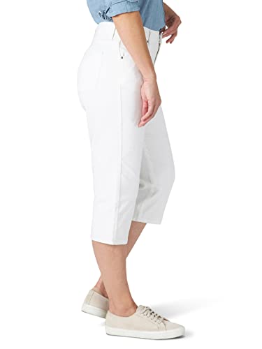 Lee Women's Relaxed Fit Capri Jean White 16