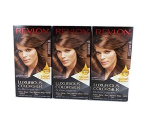 revlon colorsilk permanent color, medium golden brown 43g 1 ct (pack of 3)