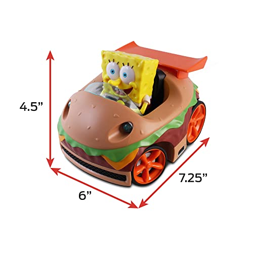 NKOK Remote Control Krabby Patty with Spongebob Vehicle, Full Function RC Vehicle, Working Lights, Has Radio Control & Turbo Boost, Great Item for Kids, Ages 6 and up