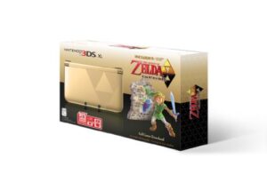 nintendo 3ds xl gold/black - limited edition bundle with the legend of zelda: a link between worlds