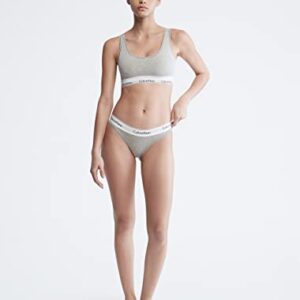 Calvin Klein Women's Modern Cotton Stretch Bikini Panty, Grey Heather, Small