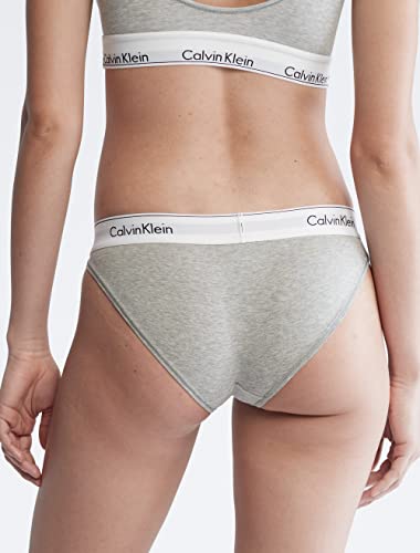 Calvin Klein Women's Modern Cotton Stretch Bikini Panty, Grey Heather, Small