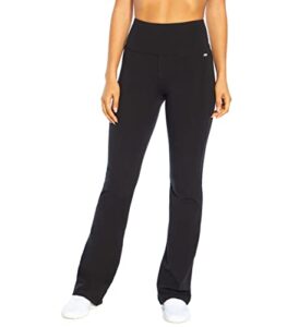 marika women's carrie tummy control bootleg pant, black, medium/32" inseam