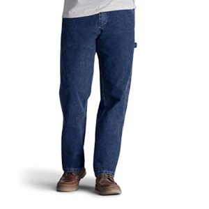 lee men's loose-fit straight leg carpenter jean, original stone, 38w x 29l