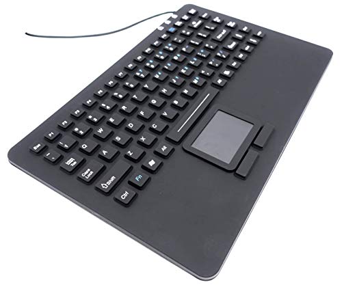 Industrial Computers Inc. Mini Keyboard with Touchpad IP68 Waterproof Rugged Silicone KBSI-87-TP