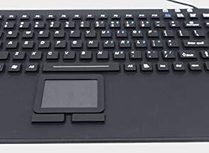 Industrial Computers Inc. Mini Keyboard with Touchpad IP68 Waterproof Rugged Silicone KBSI-87-TP