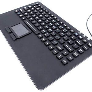 Industrial Computers Inc. Mini Keyboard with Touchpad IP68 Waterproof Rugged Silicone KBSI-87-TP