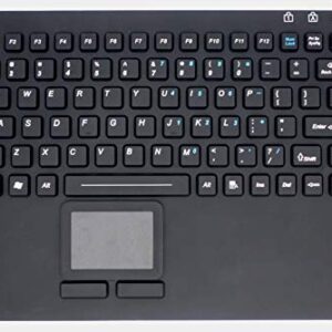 Industrial Computers Inc. Mini Keyboard with Touchpad IP68 Waterproof Rugged Silicone KBSI-87-TP