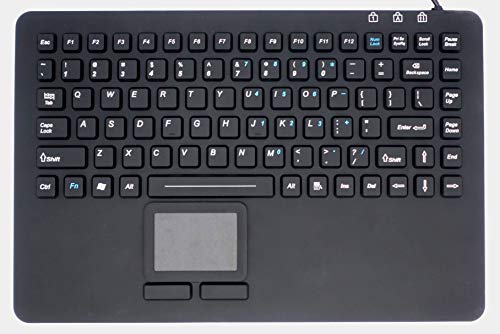 Industrial Computers Inc. Mini Keyboard with Touchpad IP68 Waterproof Rugged Silicone KBSI-87-TP