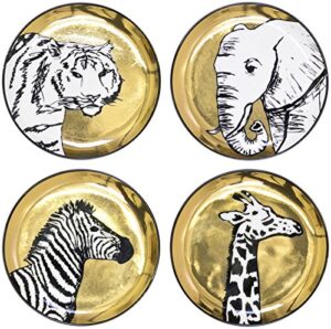 jonathan adler animalia coasters, gold