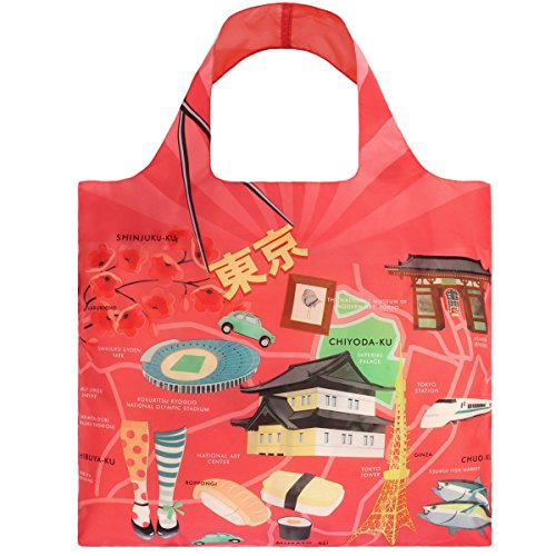 LOQI Urban Tokyo Reusable Shopping Bag, Multicolored