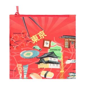 LOQI Urban Tokyo Reusable Shopping Bag, Multicolored