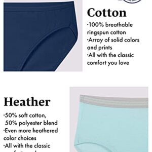 Fruit of the Loom Women's 6 Pack Assorted Cotton Boyshort Panties, Assorted, 9