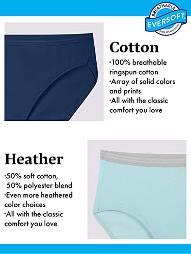 Fruit of the Loom Women's 6 Pack Assorted Cotton Boyshort Panties, Assorted, 9