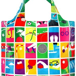 LOQI Artist Games Reusable Shopping Bag, Multicolor