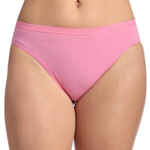 Fruit of the Loom Women's 3 Pack Assorted Cotton Hi-Cut Panties, Assorted, 10