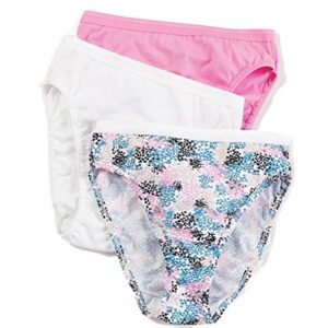 Fruit of the Loom Women's 3 Pack Assorted Cotton Hi-Cut Panties, Assorted, 10