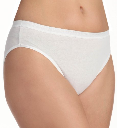 Fruit of the Loom Women's 3 Pack Assorted Cotton Hi-Cut Panties, Assorted, 10