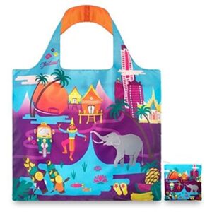 loqi urban thailand reusable shopping bag, multicolored