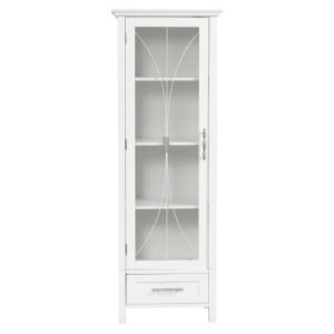 teamson home delaney wooden storage, 48.5", linen cabinet