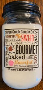 swan creek 24 oz pantry jar candle - creamy coconut vanilla