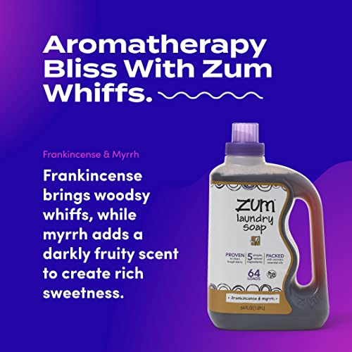 Zum Clean Laundry Soap - Frankincense and Myrrh - 64 fl oz (Pack of 2)