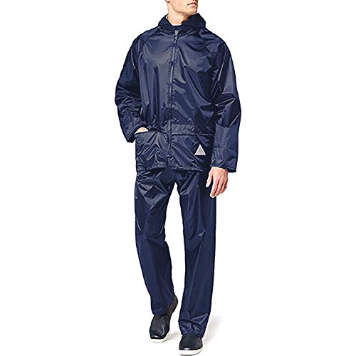 Result Mens Heavyweight Waterproof Rain Suit (Jacket & Trouser Suit) (L) (Black)