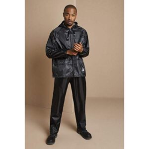 Result Mens Heavyweight Waterproof Rain Suit (Jacket & Trouser Suit) (L) (Black)