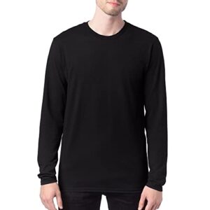 Hanes Men's Long-Sleeve Premium T-Shirt (Pack of 2), Black, Large