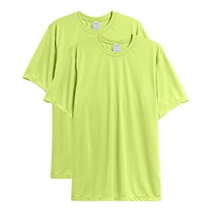 hanes mens sport cool dri performance tee fashion t shirts, safety green, large us