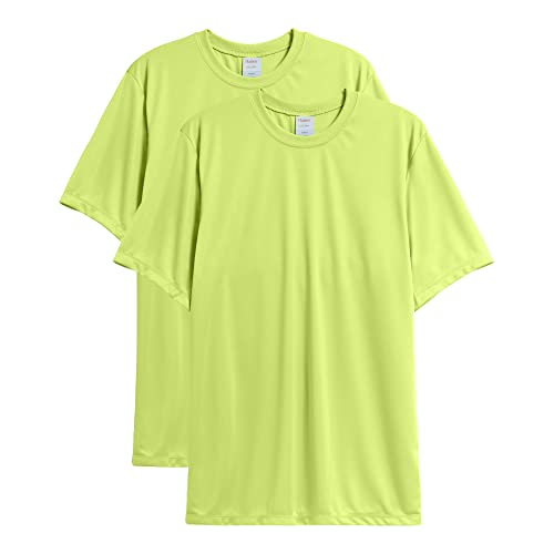 Hanes mens Sport Cool Dri Performance Tee fashion t shirts, Safety Green, Large US