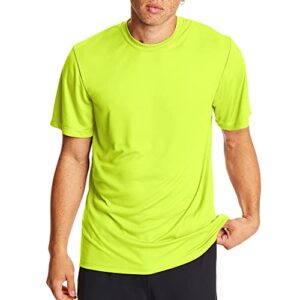 Hanes mens Sport Cool Dri Performance Tee fashion t shirts, Safety Green, Large US