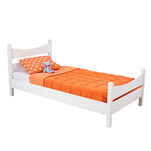 KidKraft Addison Wooden Twin Size Bed, Children's Furniture - White, Gift for Ages 3+