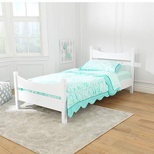 KidKraft Addison Wooden Twin Size Bed, Children's Furniture - White, Gift for Ages 3+