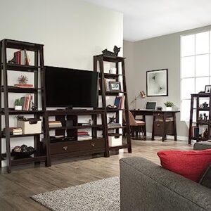 Sauder Trestle 5 Shelf Bookcase, Jamocha Wood finish