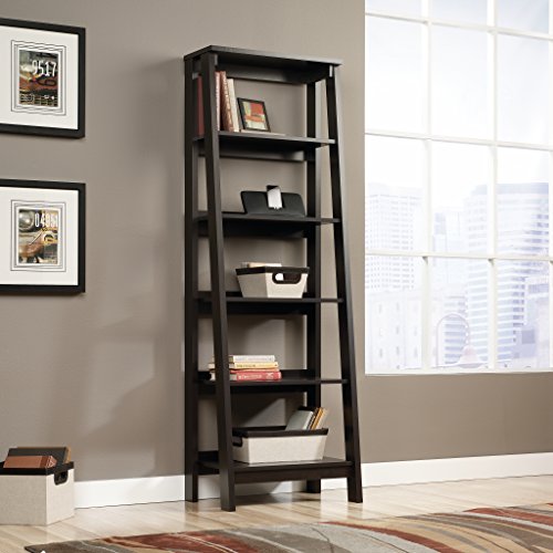 Sauder Trestle 5 Shelf Bookcase, Jamocha Wood finish