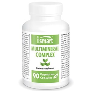 supersmart - multimineral complex (full spectrum) - with magnesium, zinc, boron, calcium, chromium, selenium, iodine & potassium | non-gmo & gluten free - 90 vegetarian capsules