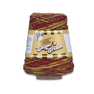 lily sugar'n cream cotton cone yarn, 14 oz, autumn leaves ombre, 1 cone