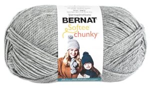 bernat big ball chunky solid yarn, 14oz, super bulky 6 gauge, 100% acrylic - grey - machine wash & dry