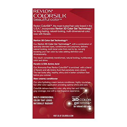 Revlon Colorsilk Beautiful Color for Unisex, 34 Deep Burgundy (Pack of 12)