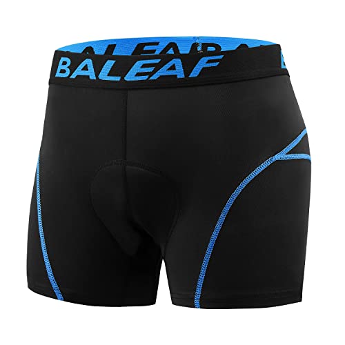 BALEAF Men's 3D Padded Bike Shorts Cycling Underwear MTB Liner Road Biking Bicycle Clothes Blue L