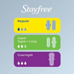 Stayfree Maxi Super Long Wingless Reliable Protection and Absorbency Pads For Women, 48 Count (Pack of 1)