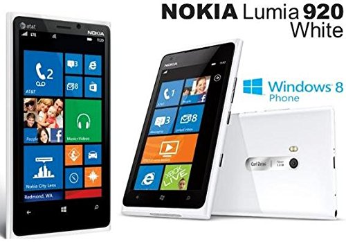 Nokia Lumia 920 32GB Unlocked 4G LTE Windows Smartphone w/PureView Technology 8MP Camera - White