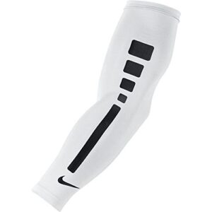 nike pro combat elite sleeve (white/black/black, small/medium)