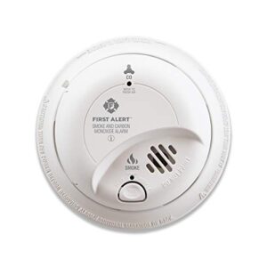 first alert brk sc9120ff hardwired smoke and carbon monoxide (co) detector with battery backup, 1 pack , white