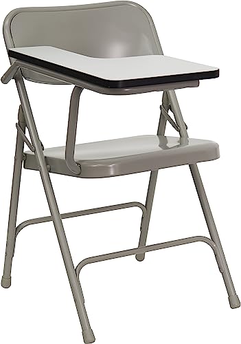 Flash Furniture Rutherford 2 Pack Premium Steel Folding Chair with Right Handed Tablet Arm